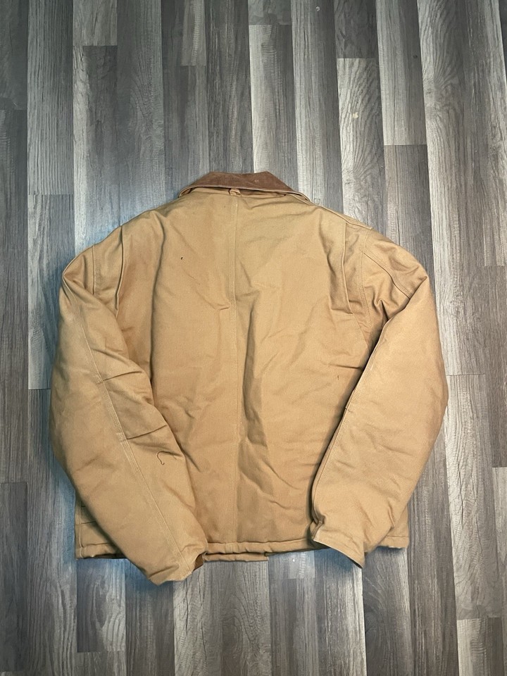 Vintage Y2K Carhartt J02 BLK Tan work wear jacket Great Condition Sz ...
