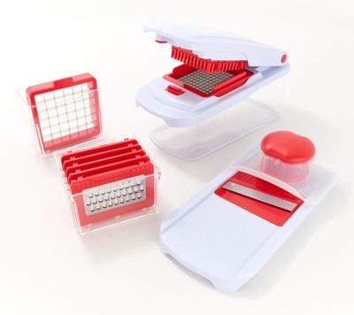 Prepology Multifunction Chopper Unit w/ 8 Cup Storage Bin in Tomato | eBay