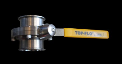 Top Flo by Top Line Sanitary Butterfly Valve 304SS S0619 2" Butterfly ...