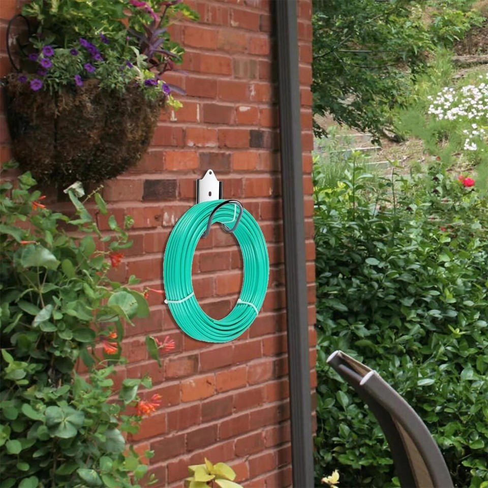 Wall Mount Hose Racks Garden Hoses Holder Heavy Duty Stainless Steel ...