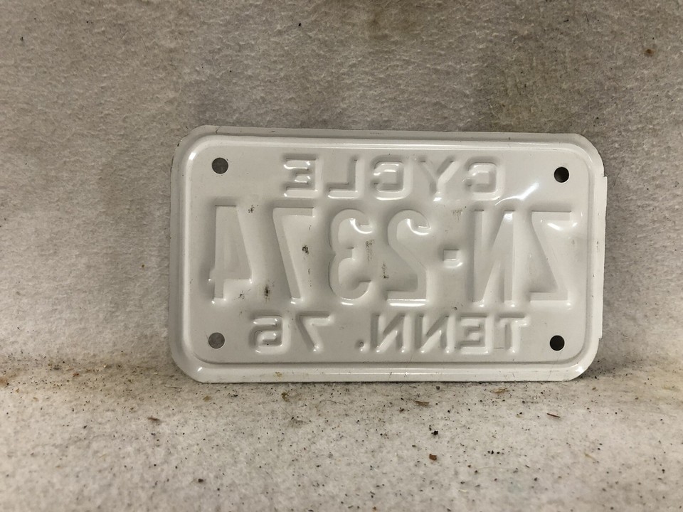 Vintage 1976 Tennessee Motorcycle License Plate | eBay