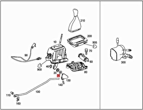 Genuine MERCEDES A207 Shifting rod to gear selector lever Bushing ...
