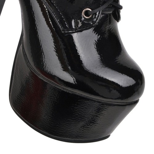 Womens Stilettos Super High Heels Lace Up Platform Ankle Boots Clubs ...