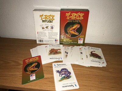 IOB VINTAGE 2000 T-REX RULES DINOSAUR MATCHING CARD GAME: ALL CARDS ...