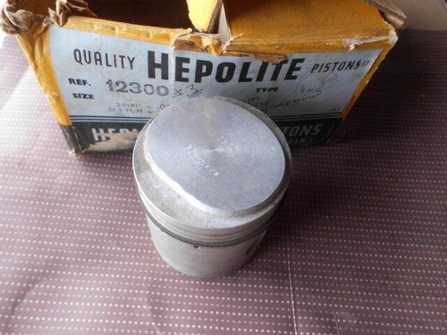 MG TB TC TD TF 1250 NOS HEPOLITE ENGINE PISTONS X 3 HIGH COMPRESSION ...