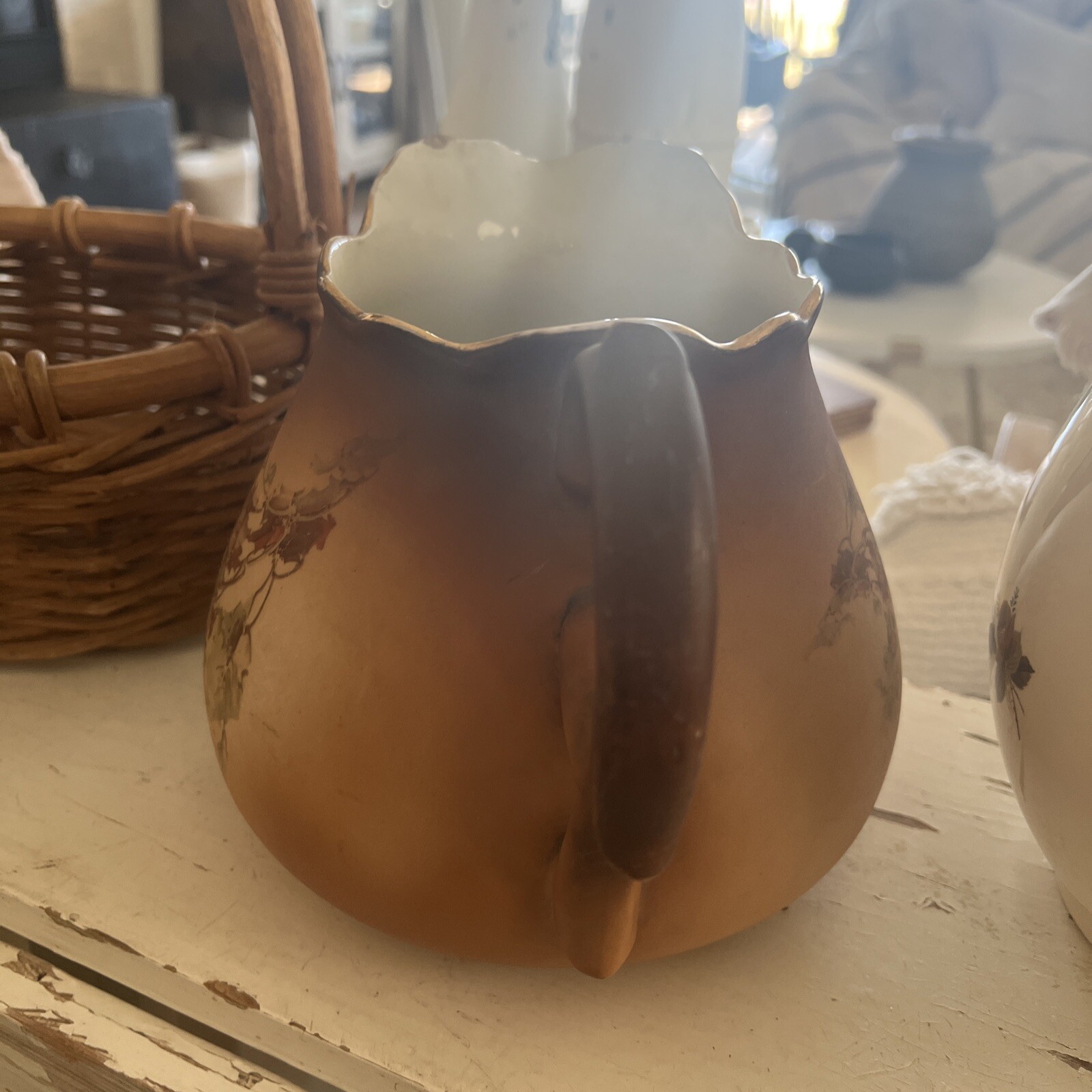 Ioga Warwick Brown Matte Pitcher Vase Farmhouse Decor Cottage Vintage ...