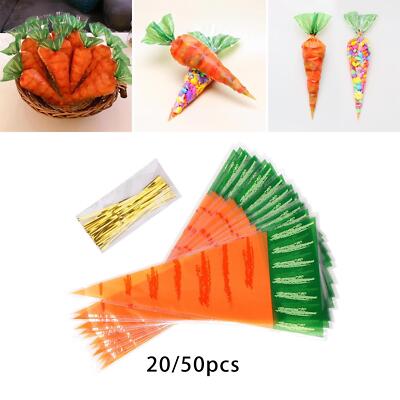 Cartoon Carrot Candy Bag, Gift Wrap Bags Popcorn Supplies Translucent ...