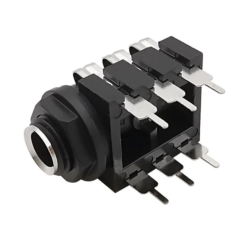 6Pin 6.35mm Jack 1/4" Audio Plug Audio Jack Stereo Female Headphone ...