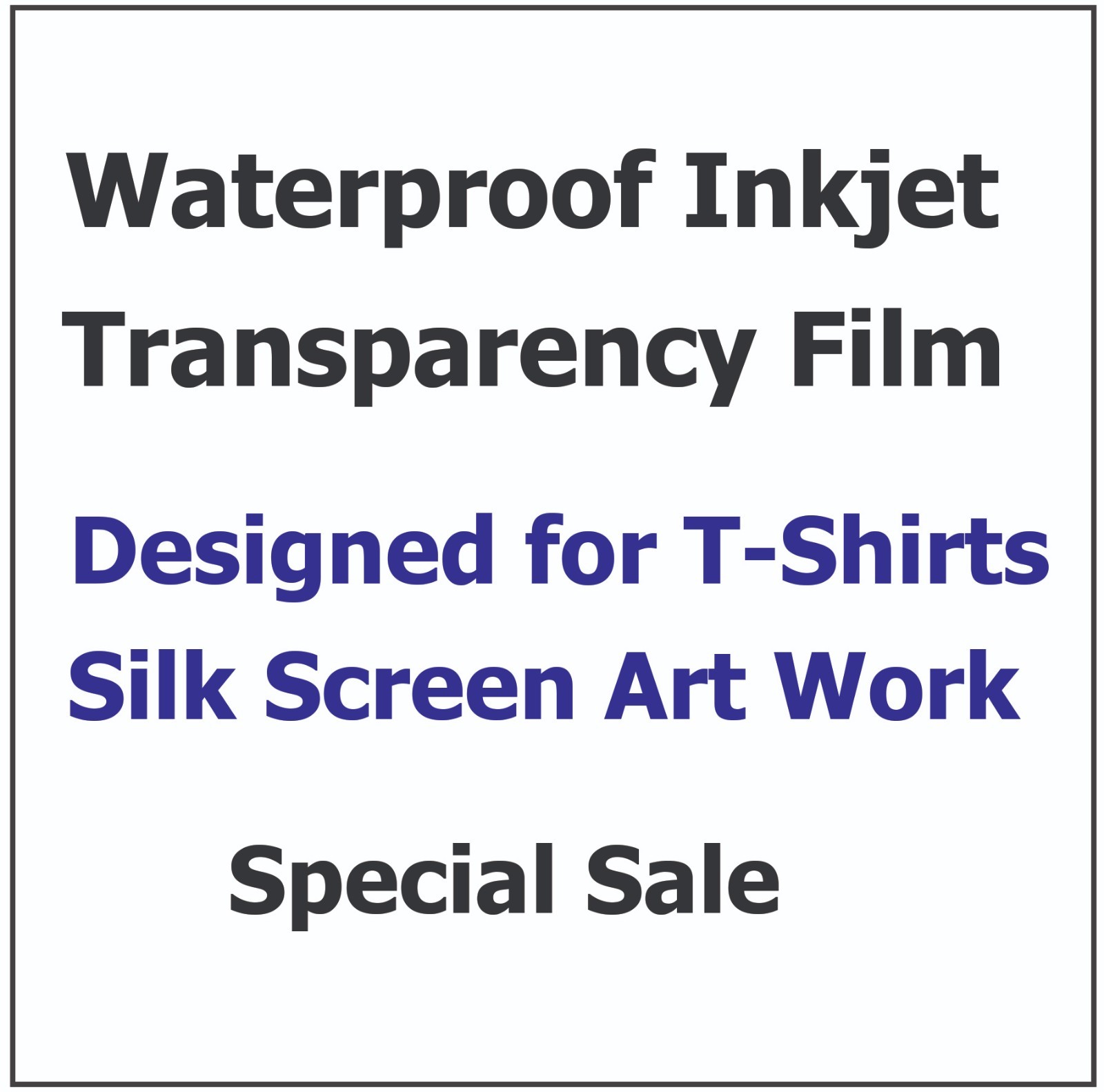 Waterproof Inkjet Transparency Film 13" x 19" (100 Sheets) | eBay