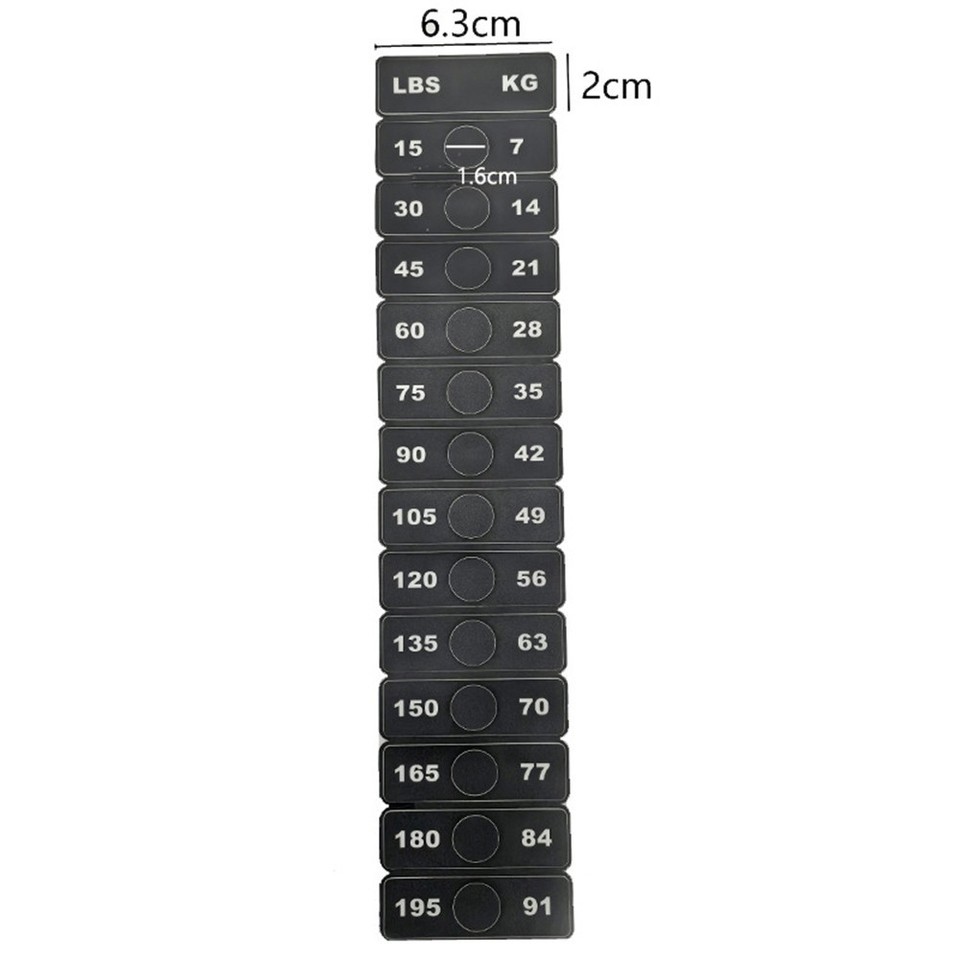 Exercise Weight Stickers Number Labels Gym Fitness Equipment Weight ...