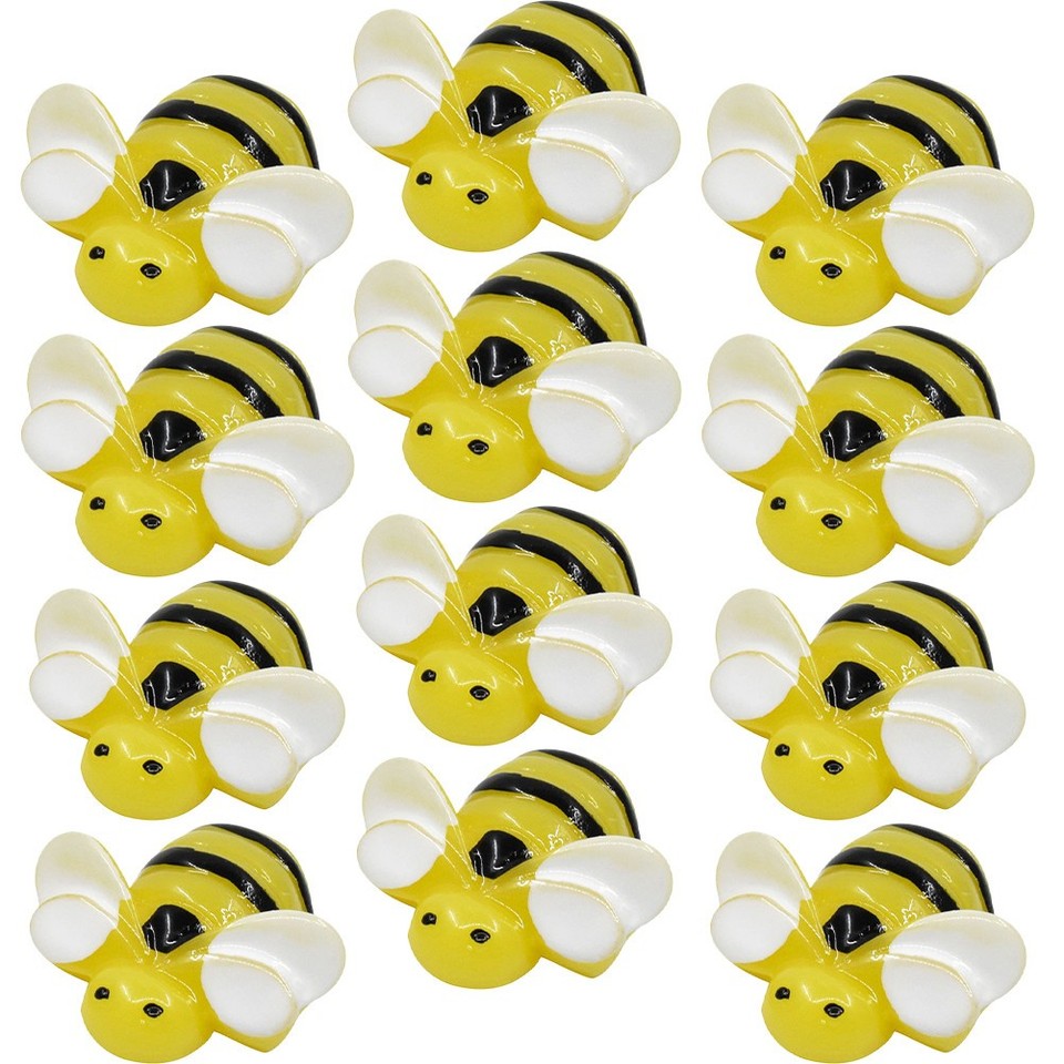 20 Pcs Cute Bee Miniature Creative Phone Case Charms Flat Back Resin ...