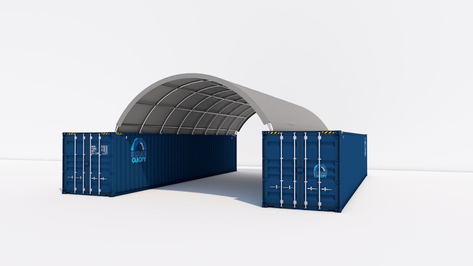 20W-40L-6.5H(ft) Shipping Container Roof Quonset Hut Shed Hoop Barns ...