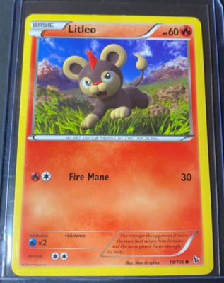 Litleo 19/106 Common Regular Pokemon Card Flashfire | eBay
