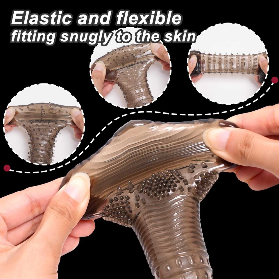 4 Types Vibrating Penis Sleeve Cock Ring Vibrator Extension Men Couple Sex Toys | eBay