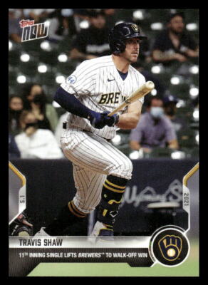 Travis Shaw 2021 Topps Now #161 Milwaukee Brewers | eBay