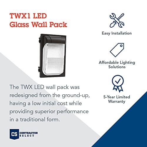 Lithonia Lighting TWX1 LED P2 40K MVOLT PE DDBTXD Outdoor Textured ...