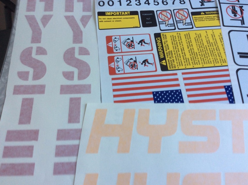 Hyster Forklift decal complete kit includes safety decals Hyster S50FT ...