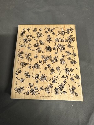 Stampin Up Ivy Large Wooden Rubber Stamp Background Foilage Leaves ...