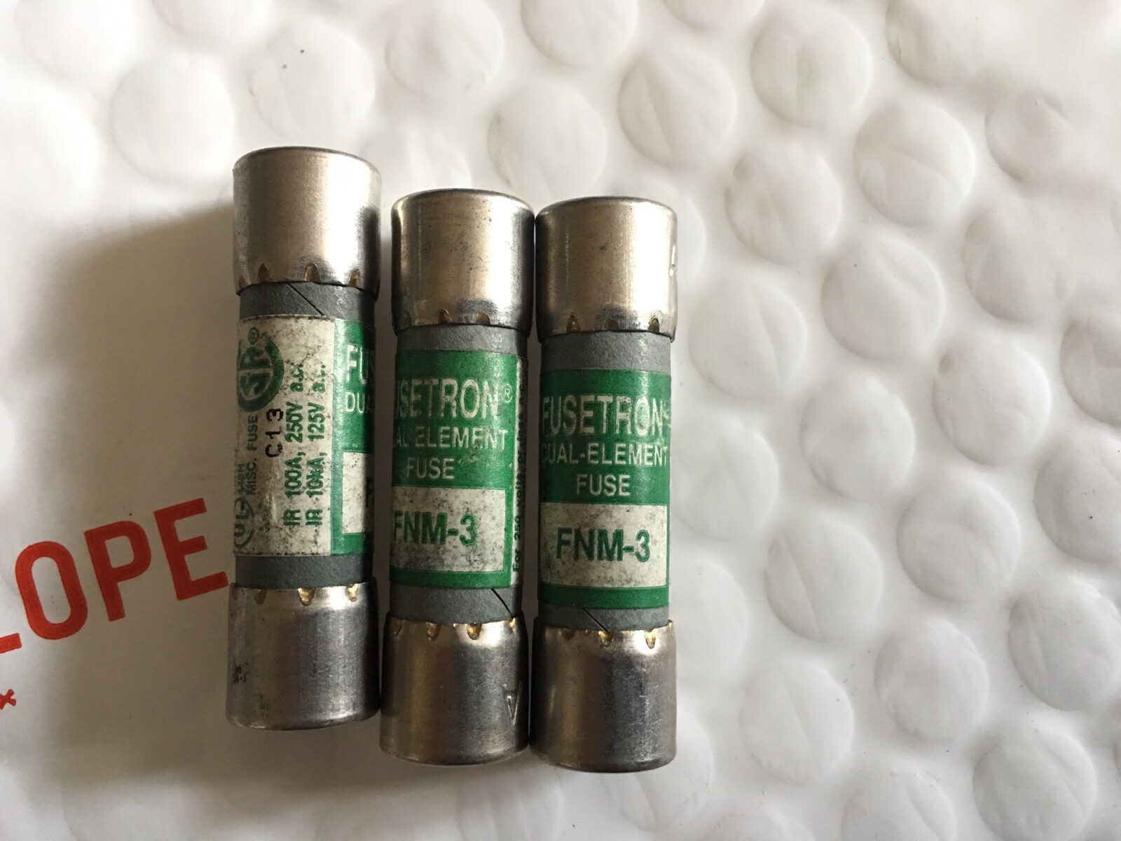 3x Fusetron FNM-3 FUSE, 3A, 250V, TIME DELAY New Old stocks | eBay