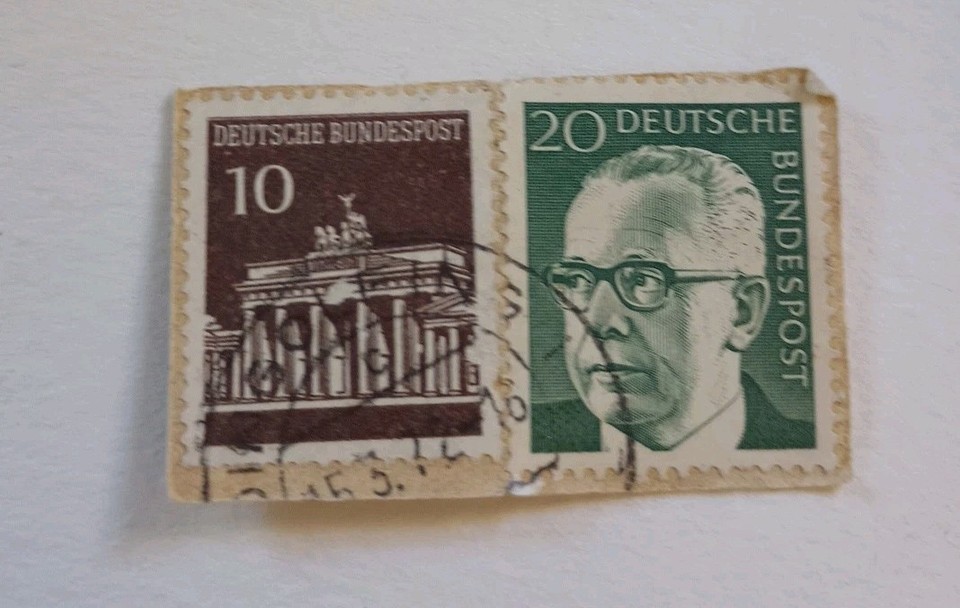 Germany 1970s President Gustav Heinemann & Brandenburg Gate Stamps, Qty ...