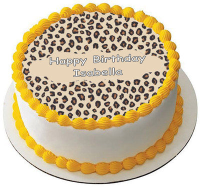 LEOPARD PRINT 7.5 PREMIUM Edible ICING Cake Topper CAN BE PERSONALISED ...