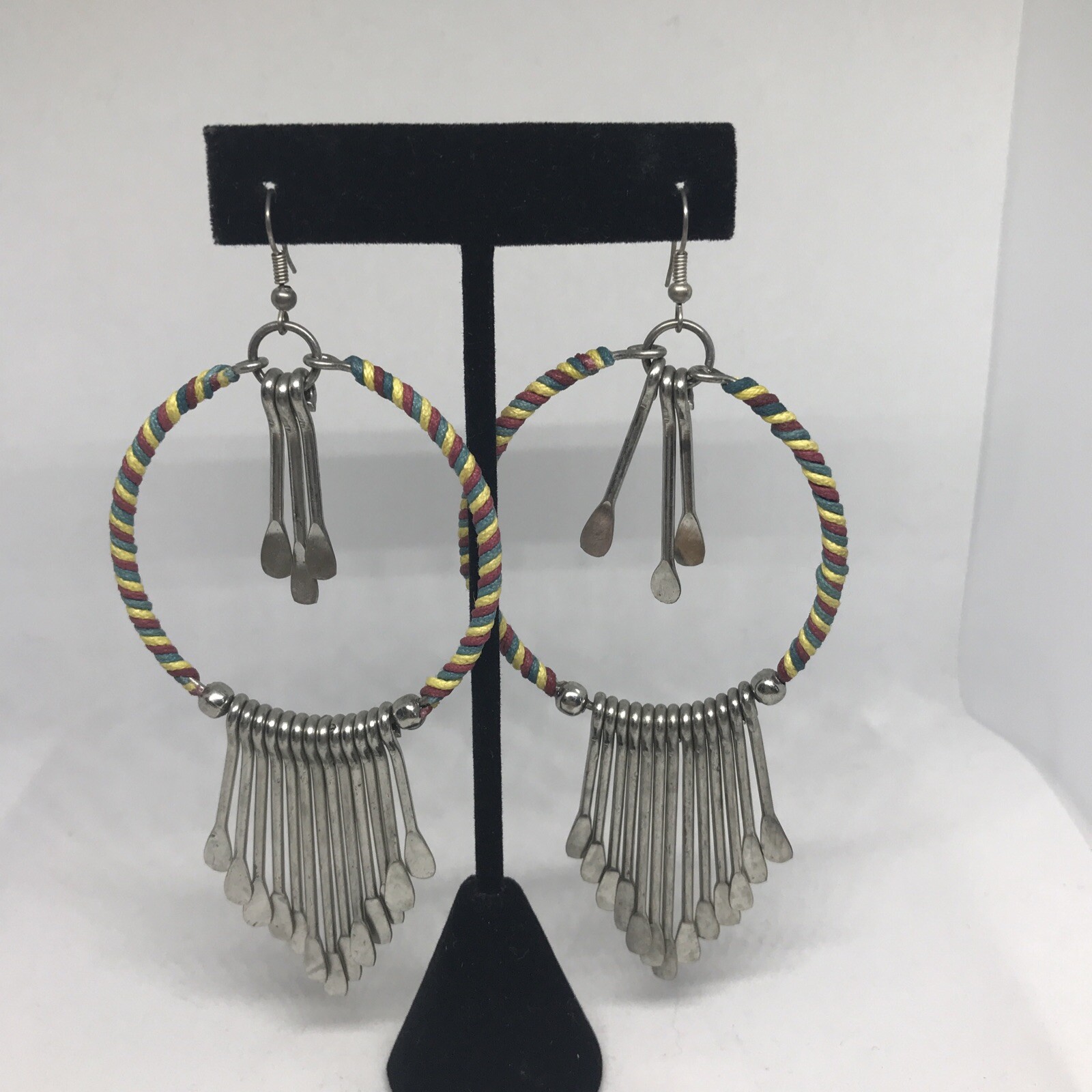 Boho Vintage Style Tibetan Tibet Dangle Drop Hook Earrings 5” | eBay