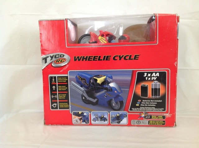 Tyco RC Turbo Wheelie Cycle Radio Controlled Toy Motorcycle Mattel 2002 ...