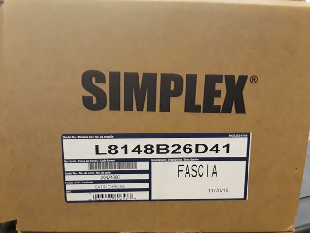 Kaba Simplex L8148b-26d-41 Push Button Lockset 8100 Series for sale ...