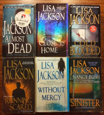 LOT OF 6 " LISA JACKSON " ZEBRA FICTION THRILLER WITHOUT MERCY SINISTER ...