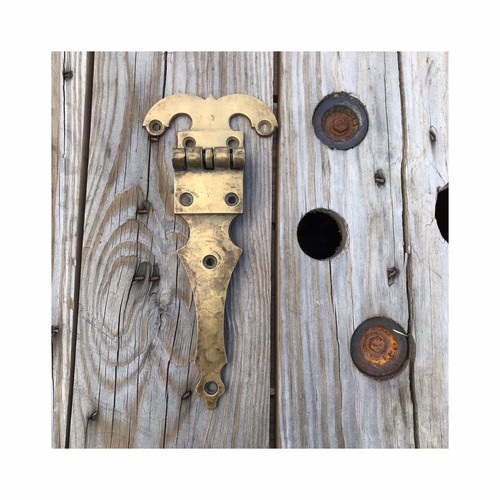 Antique Door Hinge Brass Large Antique Ice Box Hardware | eBay
