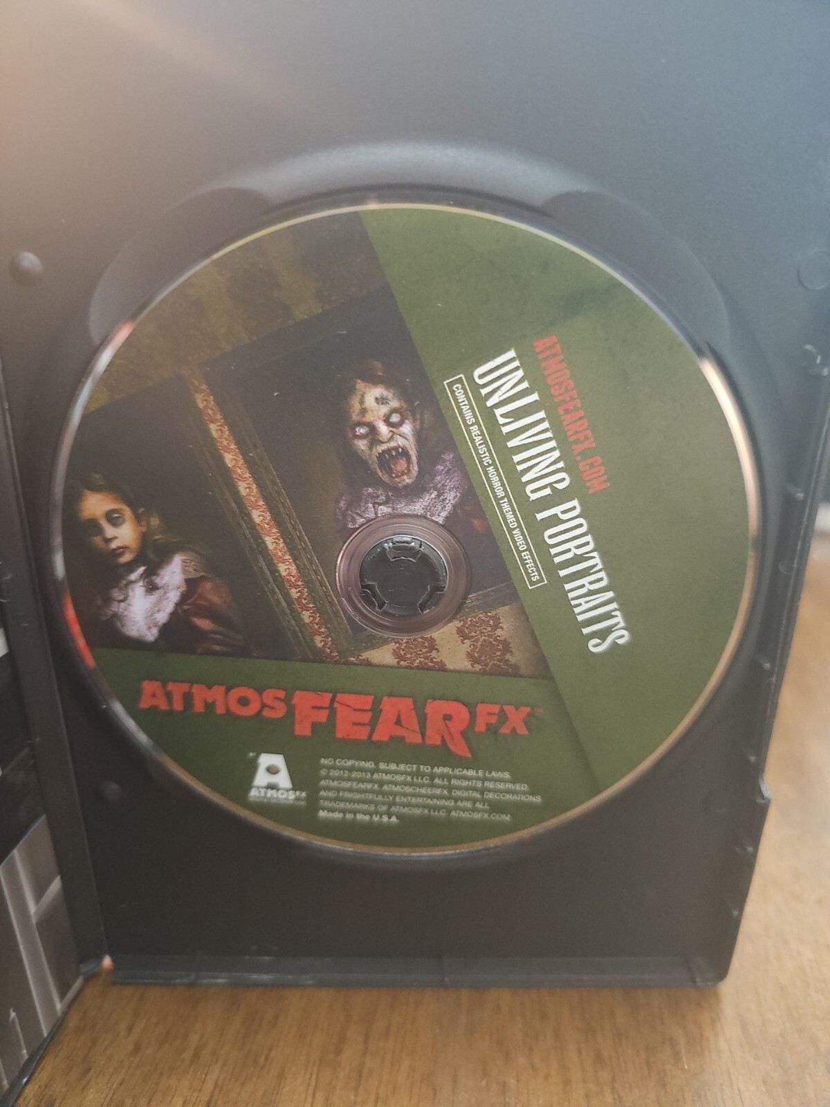 Atmos Fear FX Unliving Portraits DVD Halloween Digital Decor Haunted ...
