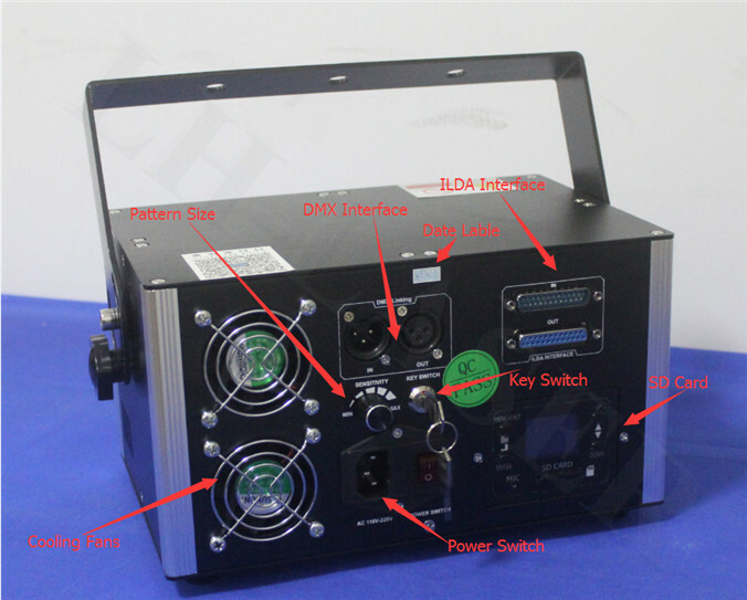 1.5W ILDA SD card RGB 3D laser effect animation pattern laser stage ...