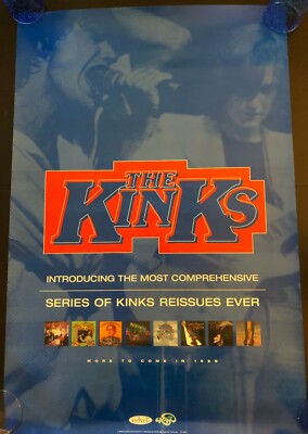 KINKS ESSENTIAL REISSUES ORIGINAL PROMO POSTER NEVER HUNG 24X36 1999 ...