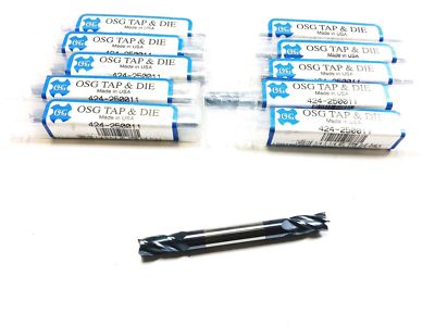 (Lot of 10) OSG 1/4" Solid Carbide TiALN Coated Double End Mills | eBay