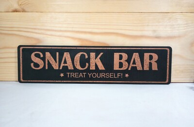 Snack Bar Wood Sign - Kitchen Décor - Snack Décor - Snack Signs - Food ...