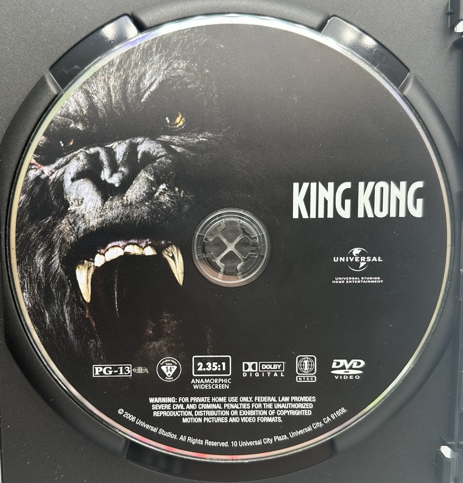 King Kong DVD Widescreen Jack Black, Naomi Wats, Jamie Bell & Colin ...