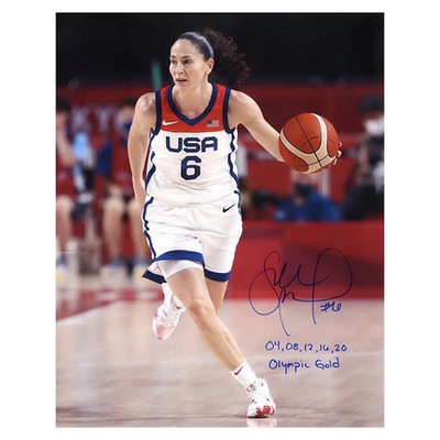 Sue Bird Autographed and Inscribed 04, 08, 12, 16, 20 Olympic Gold ...