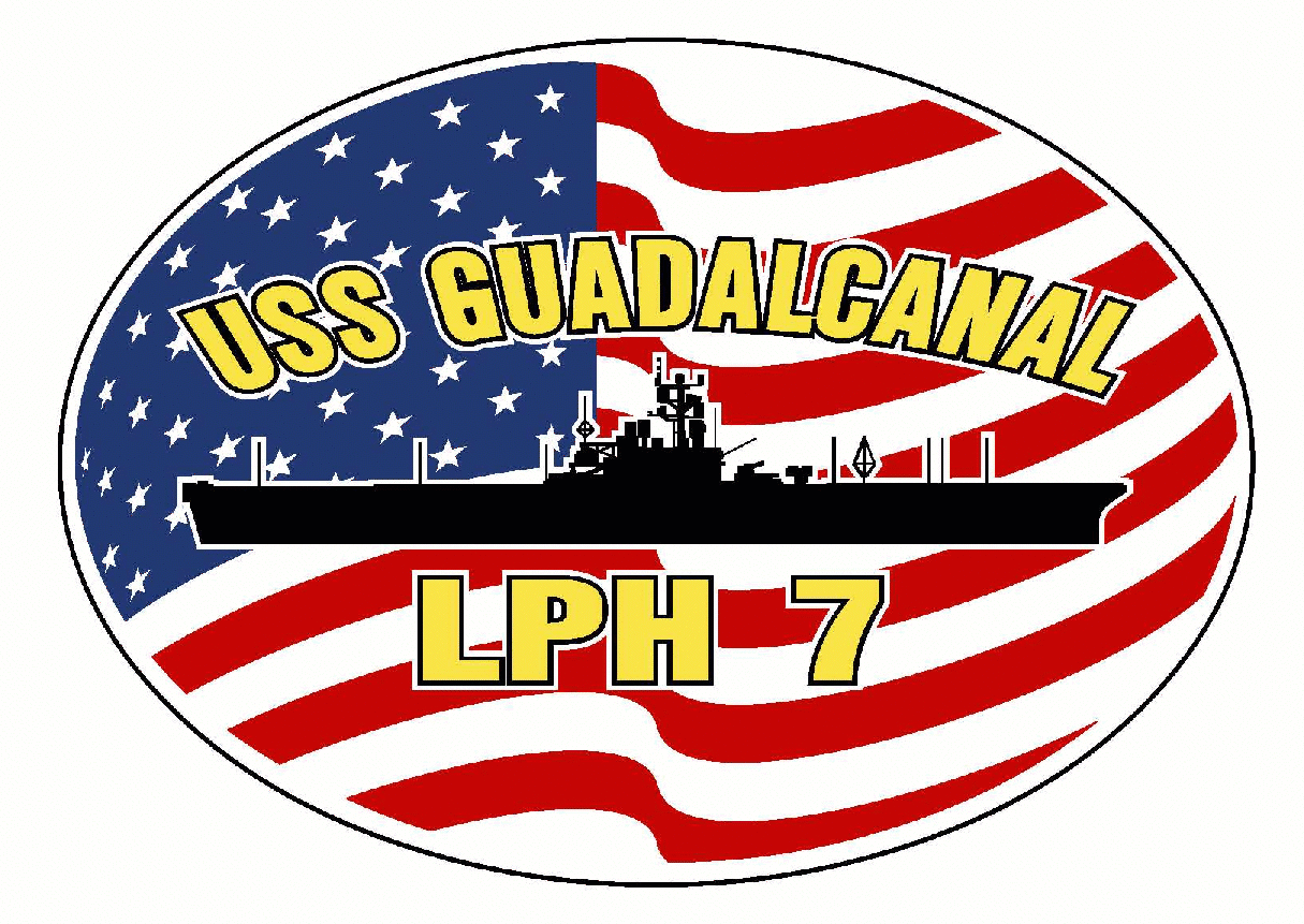 USS GUADALCANAL LPH 7 Oval Decal / Sticker Military USN U S Navy S07 | eBay