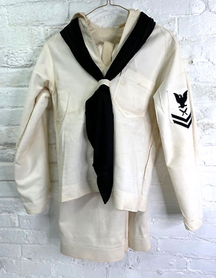 Vintage US Navy Yeoman 2nd Class Dress White Jumper Uniform | eBay