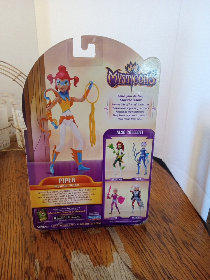 MYSTICONS: PIPER WILLOWBROOK STRIKER 7"ACTION FIGURE W/ TOPPS TRADING ...