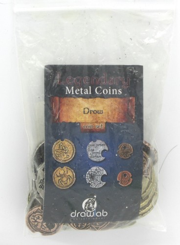 Drawlab 37458 Drow Coin Set (Legendary Metal Coins) RPG Accessory Dark ...