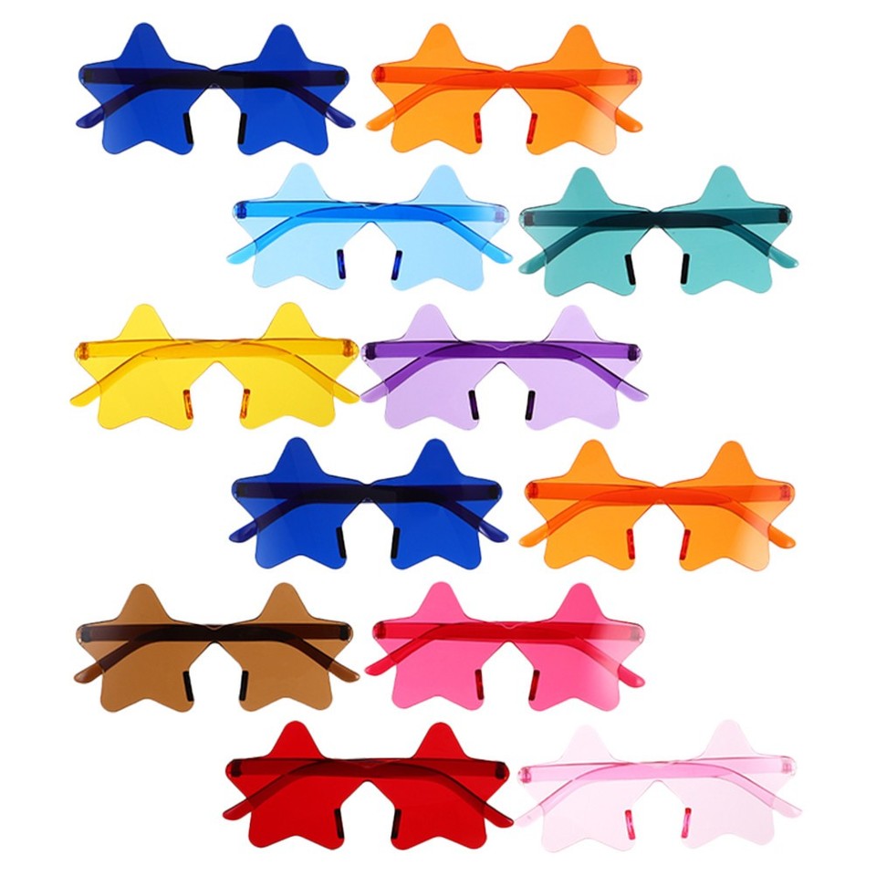 12pcs Star Shaped Glasses Party Eyeglasses Personality Fashion Glasses ...