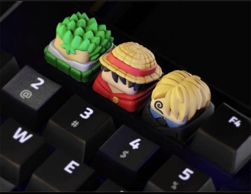 One Piece Theme Keycap Resin 1PC Luffy Zoro Anime Key cap For Cherry MX ...