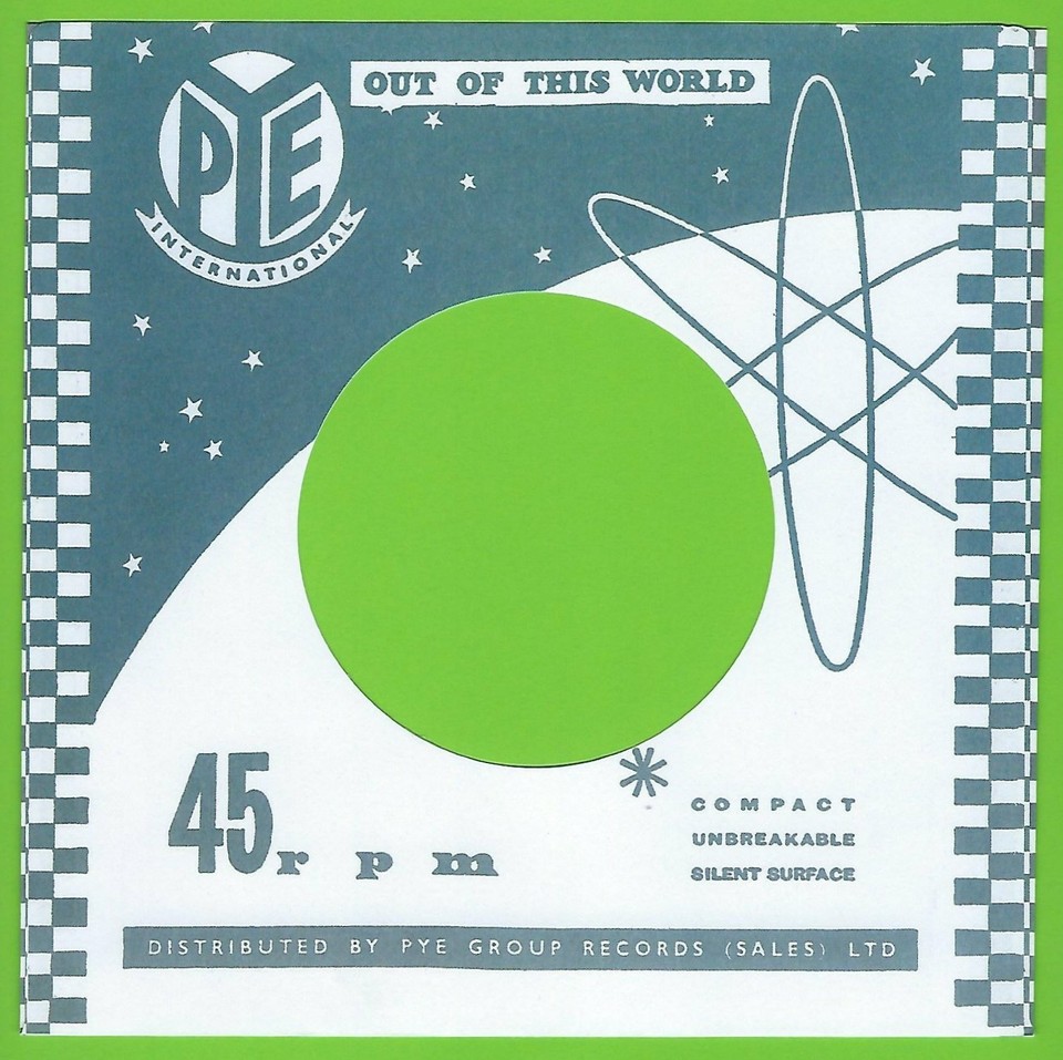 PYE INTERNATIONAL (light blue) REPRODUCTION RECORD COMPANY SLEEVES ...