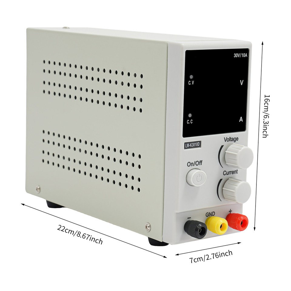 Variable Adjustable Lab DC Bench Power Supply 0-30V 0-10A W/Digital ...