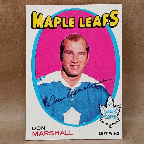 1971-72 O-Pee-Chee #199 Don Marshall SIGNED Autograph Toronto Maple ...