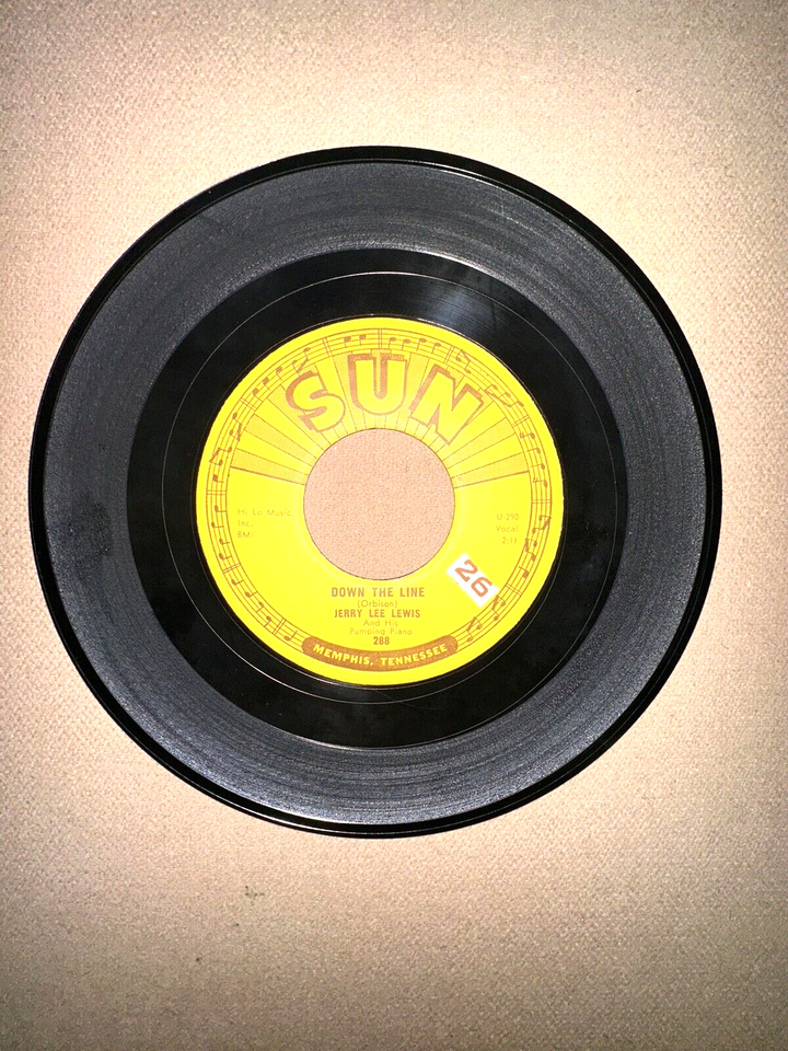 RARE FIND! 1958 JERRY LEE LEWIS SUN RECORDS 45 RPM SINGLE RECORD ...