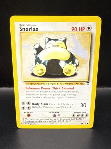 Pokémon Snorlax 64/110 Non-Holo Rare Card Legendary Collection WOTC ...