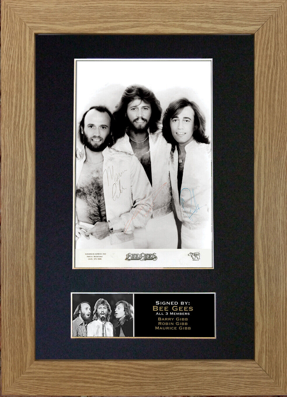BEE GEES Signed Mounted Reproduction Autograph Photo Prints A4 209 | eBay