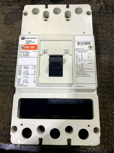 NEW TAKEOUT CUTLER-HAMMER KDC3400F (3P-400A-600V) *SHIPS SAME DAY UPS ...